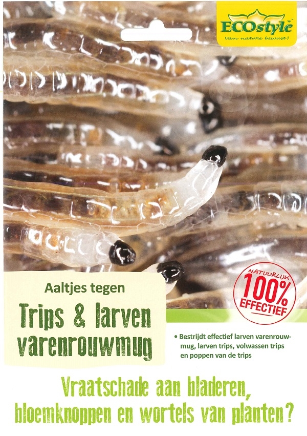 Ecostyle Aaltjes F tegen larven trips 5 mln/ ca. 10m2/ 5-10 planten ...
